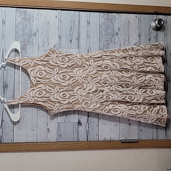 Philosophy | Dresses | Philosophy Crochet Nude Lined Mini Dress Size ...